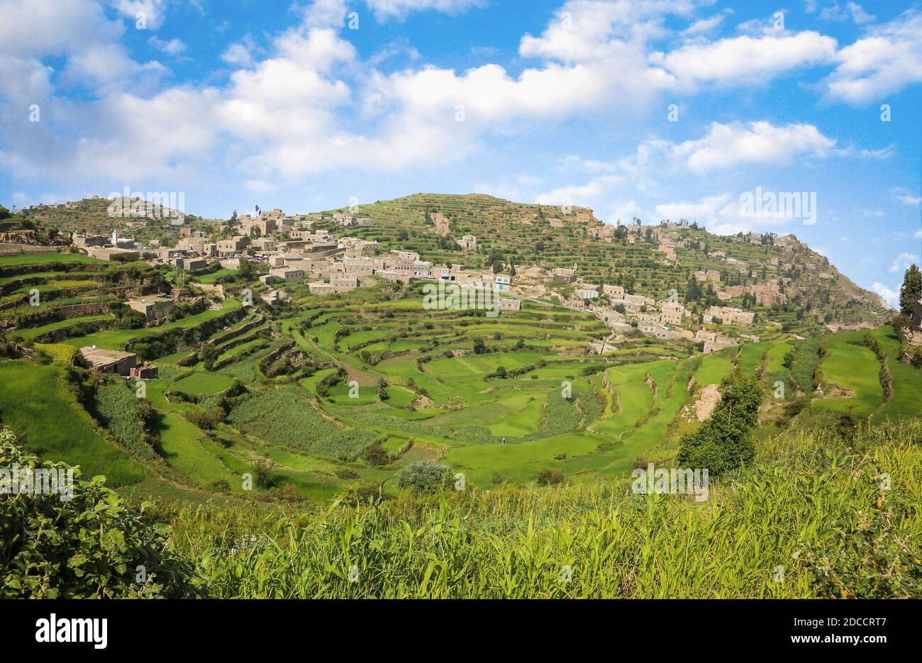 Spectacular views of the agricultural terraces of Sabir mountain in ...