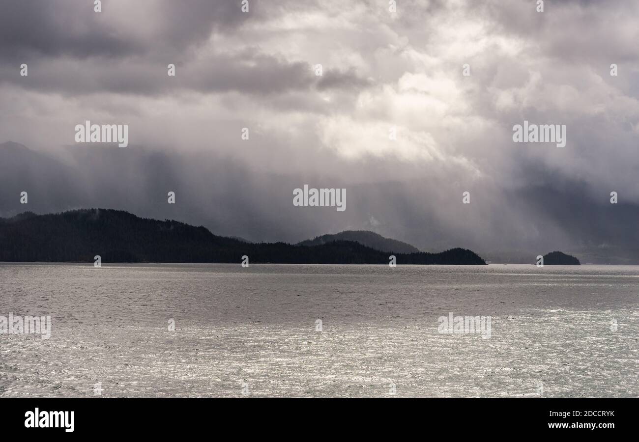 nature views from the cruise ship during the inside passage from Port ...