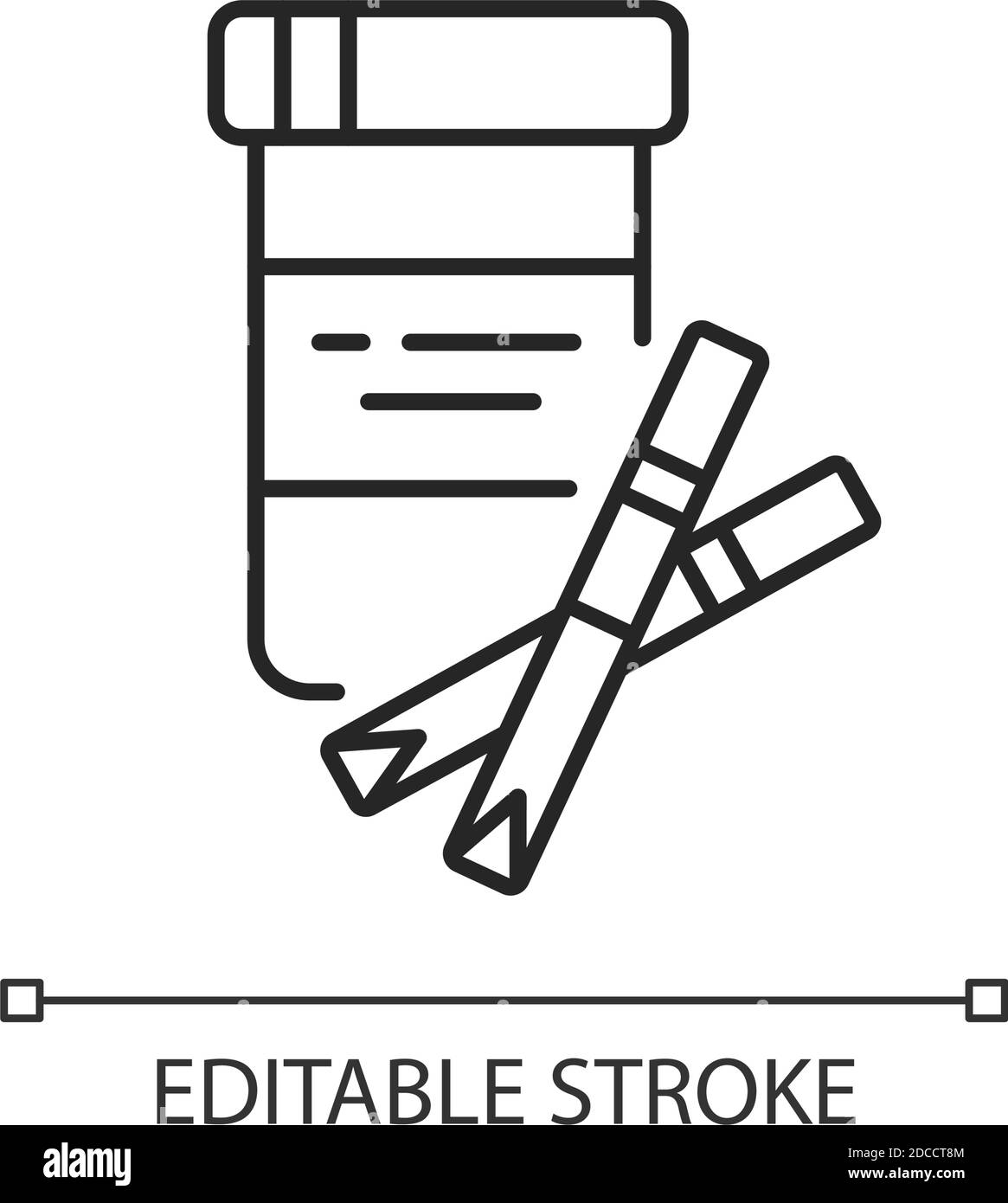 Lab test strips linear icon Stock Vector Image & Art - Alamy