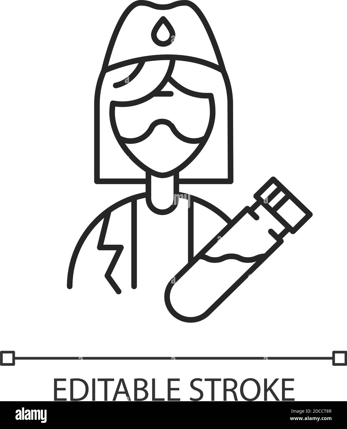 Lab worker linear icon Stock Vector Image & Art - Alamy