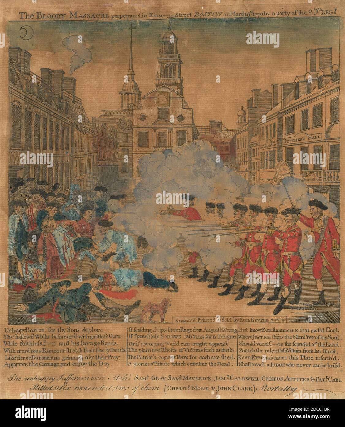 Paul revere engraving boston massacre hi-res stock photography and ...