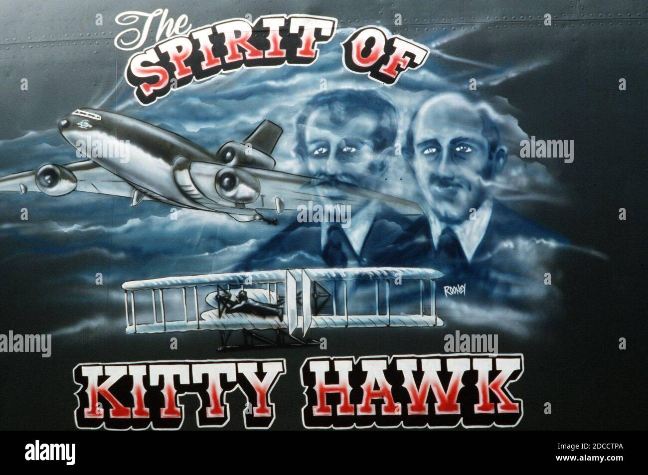 KC-10 The Spirit of Kitty Hawk Nose Art Stock Photo - Alamy