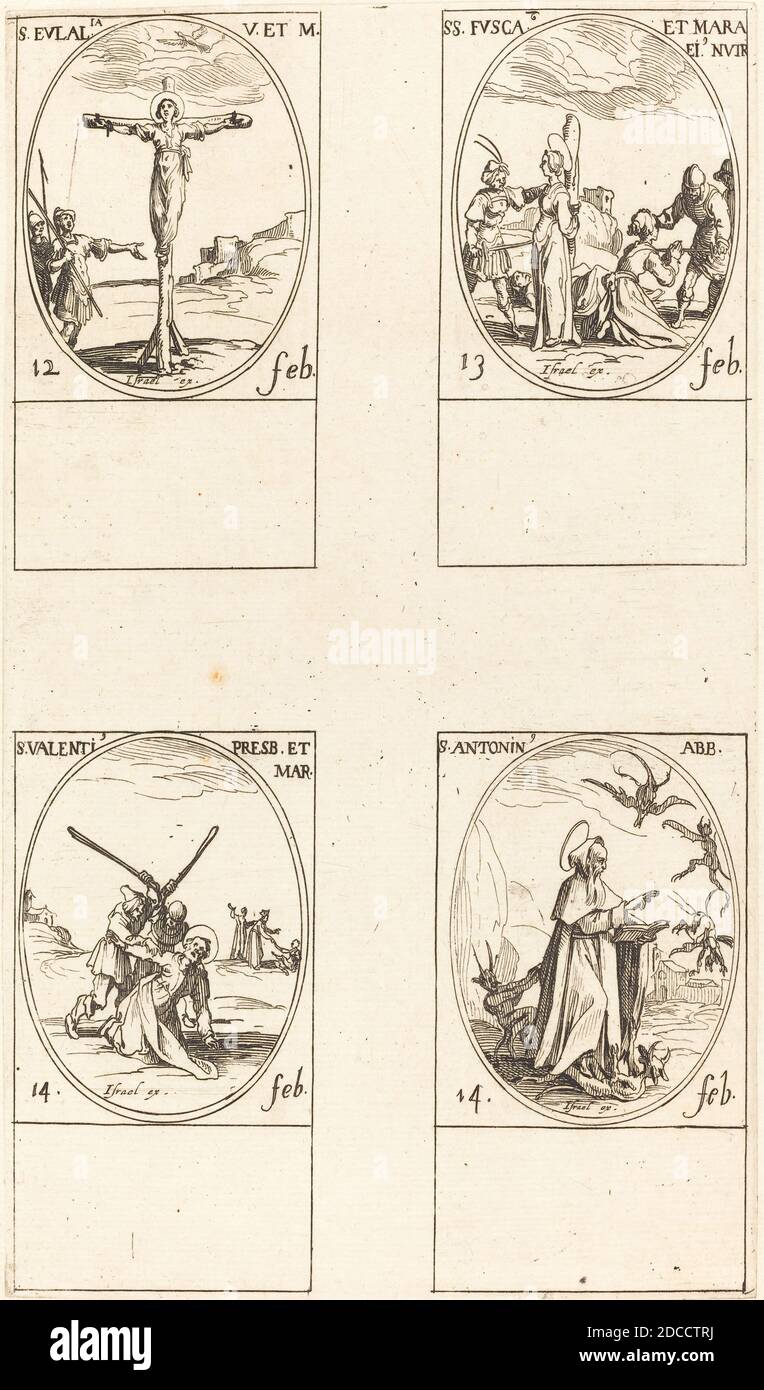 Jacques Callot, (artist), French, 1592 - 1635, St. Eulalia; St. Fusca ...