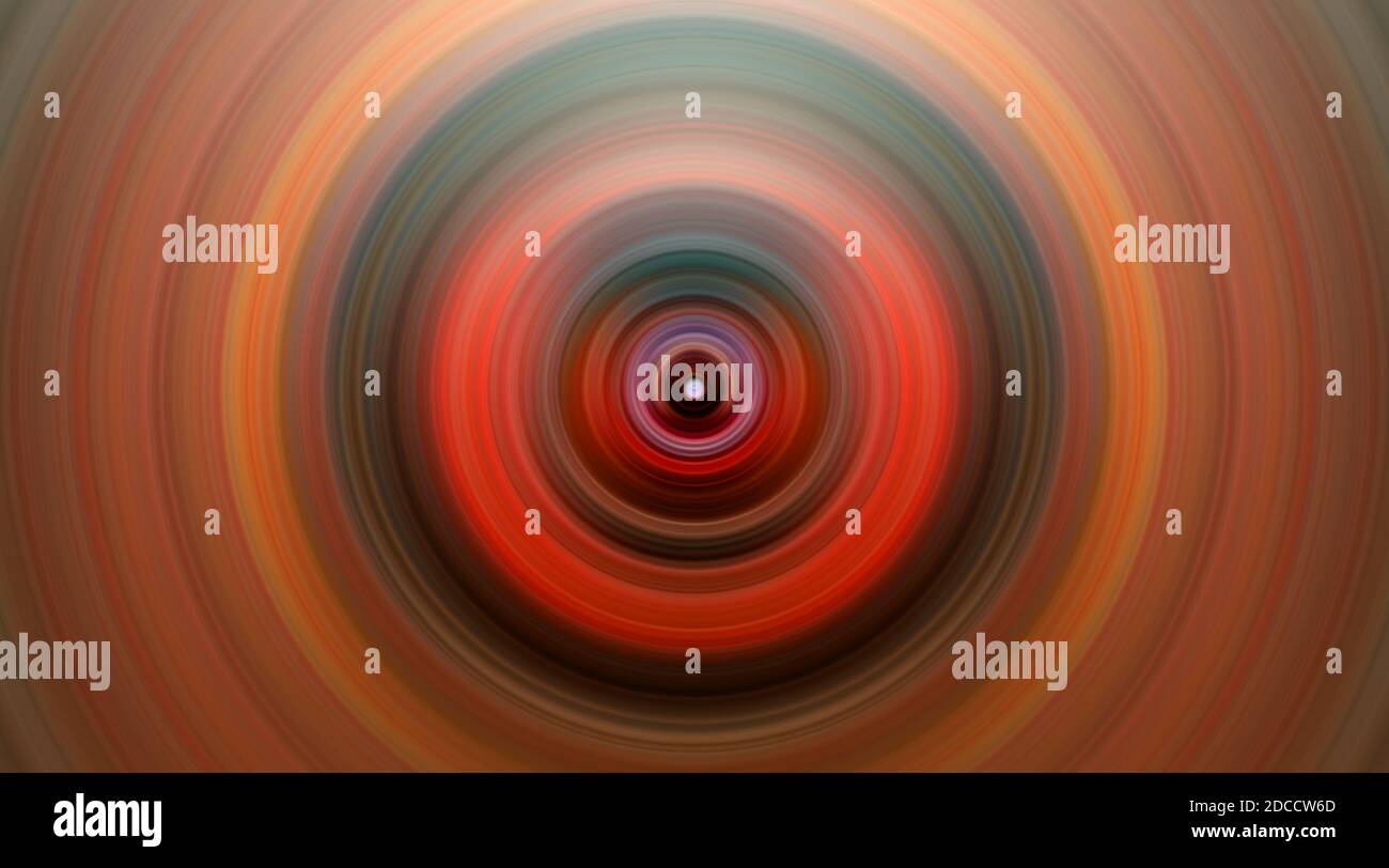 Abstract round orange background. Circles from the center point. Image ...