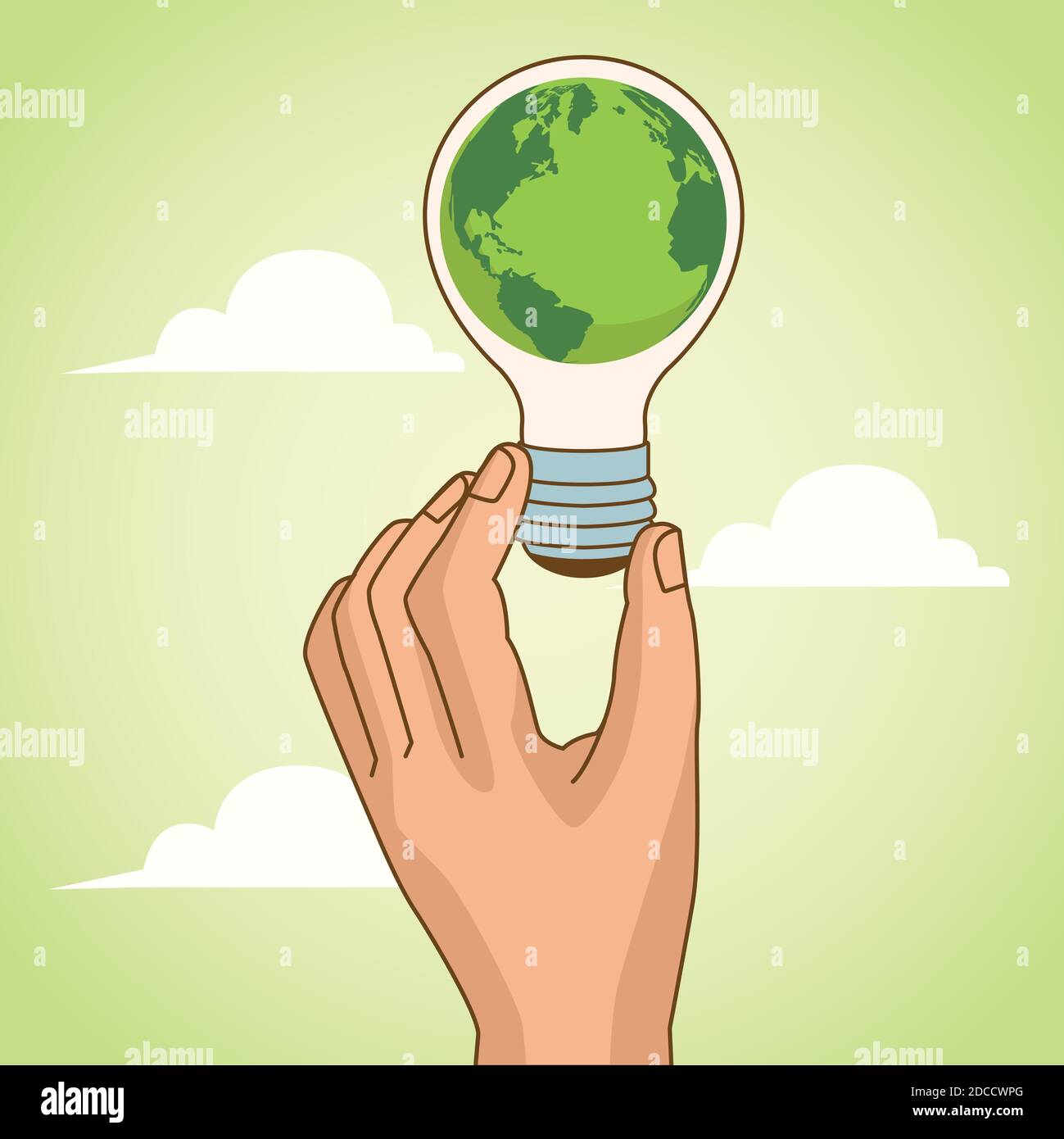 save the world environmental poster with hand lifting earth planet in ...