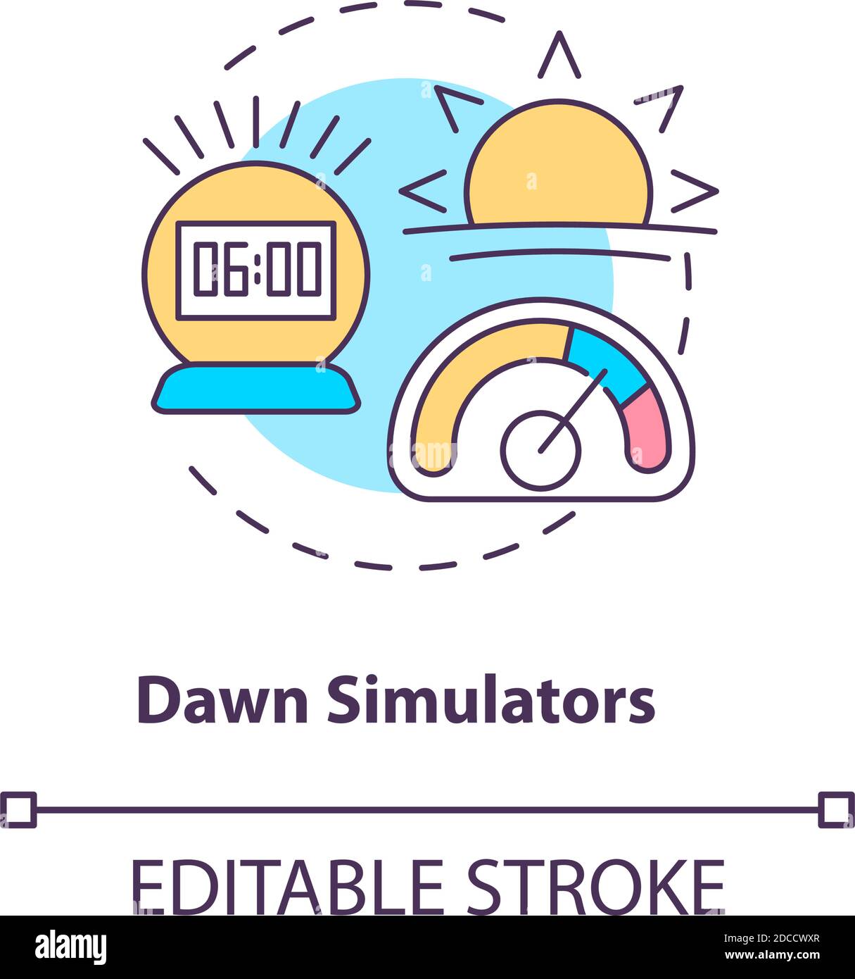 Dawn simulators concept icon Stock Vector Image & Art - Alamy