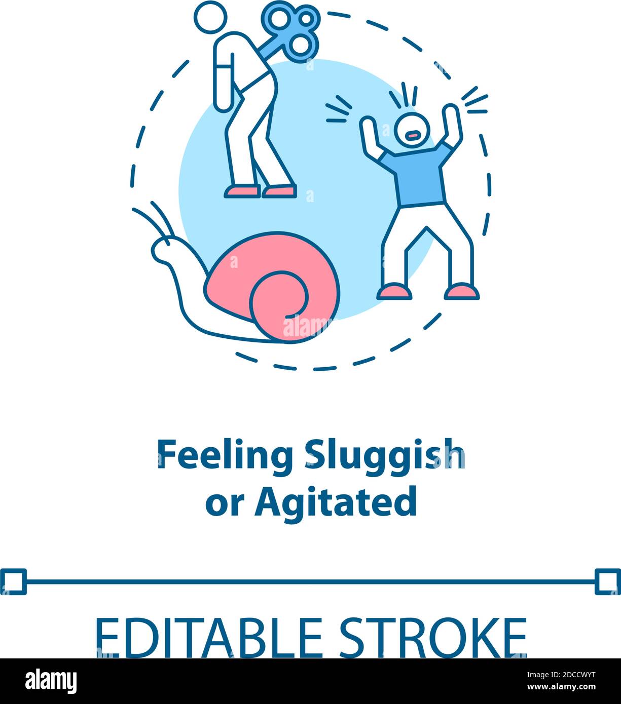 Feeling sluggish and agitated concept icon Stock Vector Image & Art - Alamy
