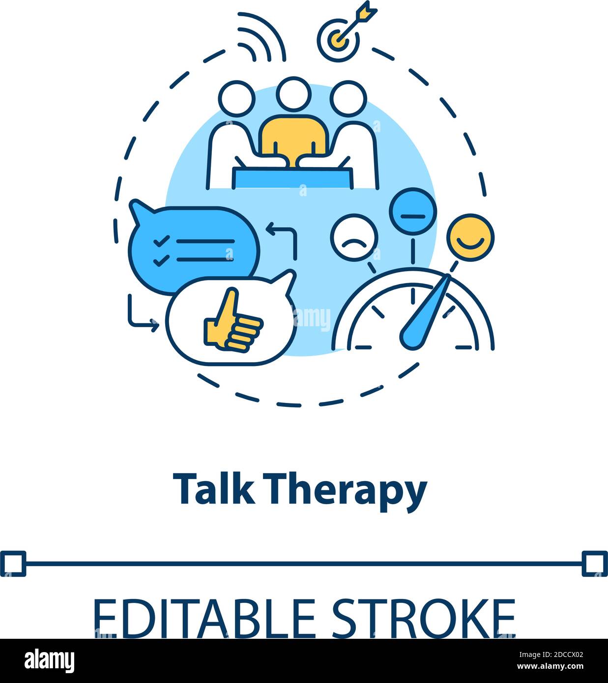 Talk therapy concept icon Stock Vector Image & Art - Alamy