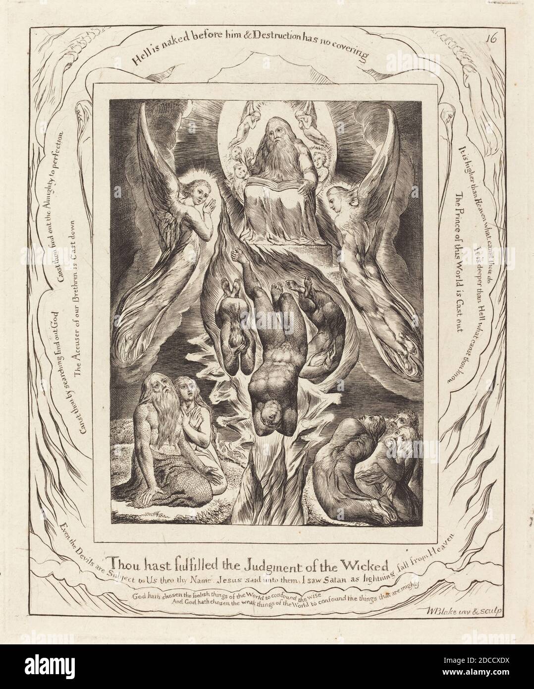 William Blake, (artist), British, 1757 - 1827, The Fall of Satan, Book ...
