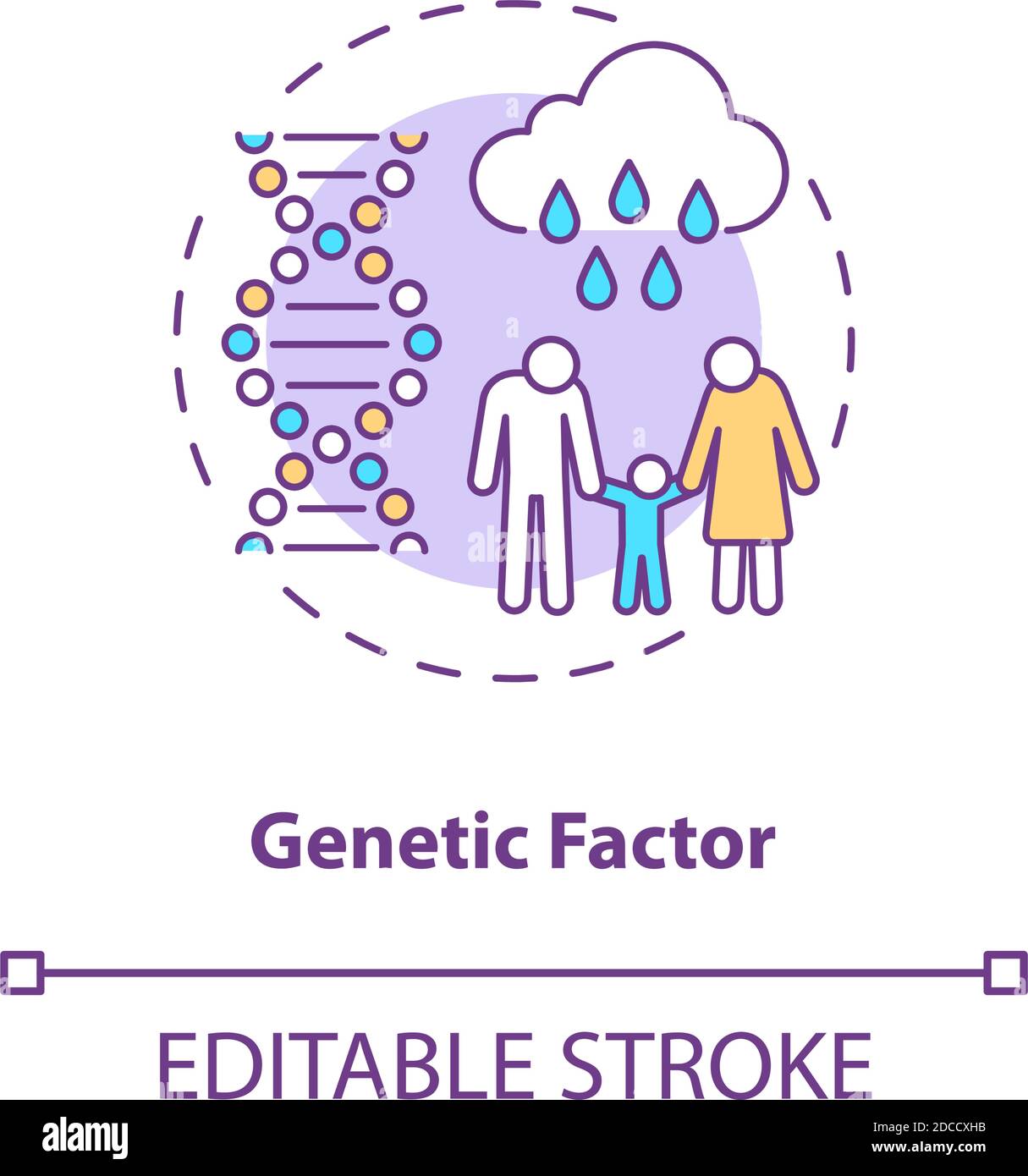 Genetic factor concept icon Stock Vector Image & Art - Alamy