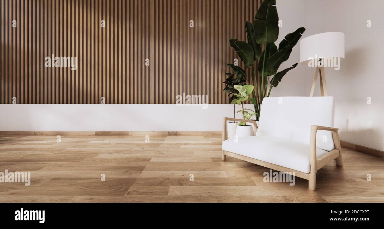 Traditional Japanese style living room mixed with modern design.3D ...