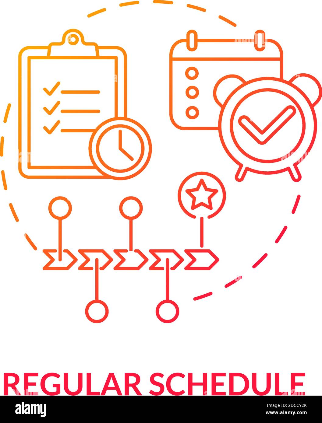 Regular schedule concept icon Stock Vector Image & Art - Alamy