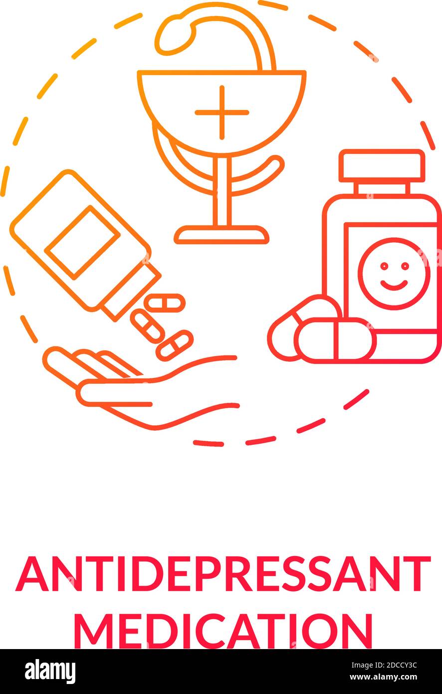 Antidepressant medication concept icon Stock Vector Image & Art - Alamy