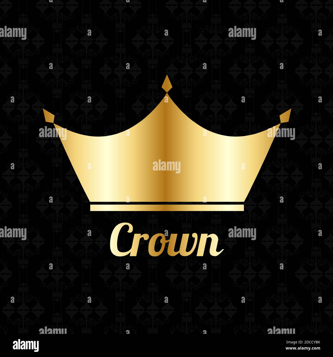 Golden Crown Royal Vintage Luxury Background. Vector Illustration Stock ...