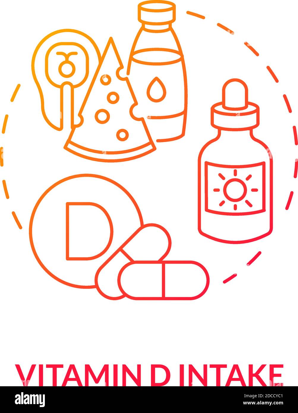 Vitamin D intake concept icon Stock Vector Image & Art - Alamy
