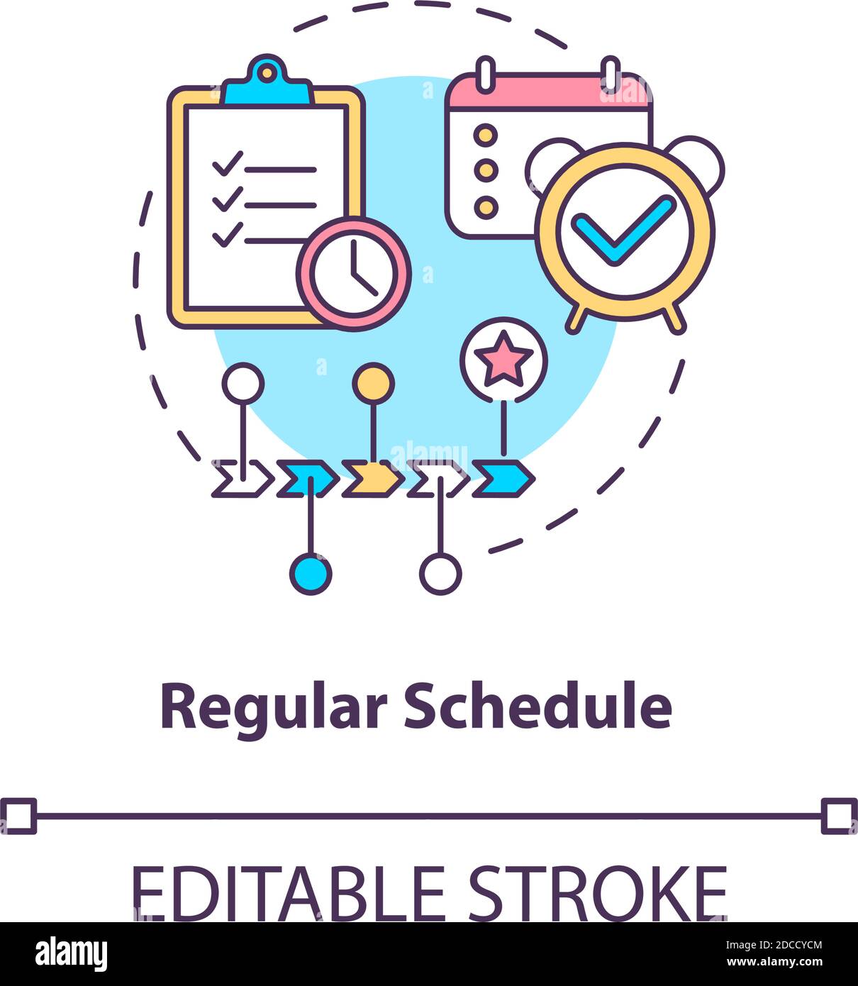Regular schedule concept icon Stock Vector Image & Art - Alamy