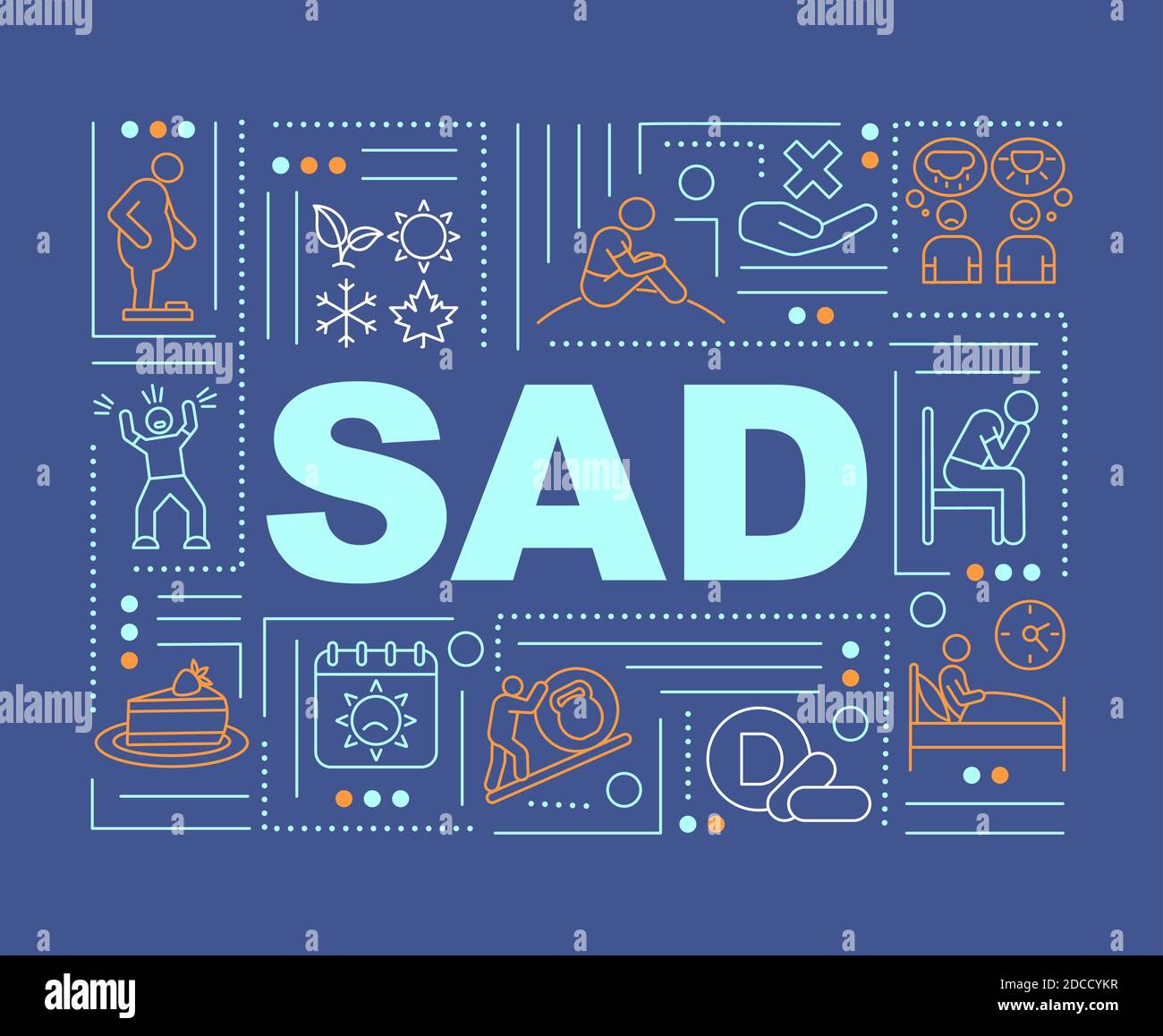Sad word concepts banner Stock Vector Image & Art - Alamy