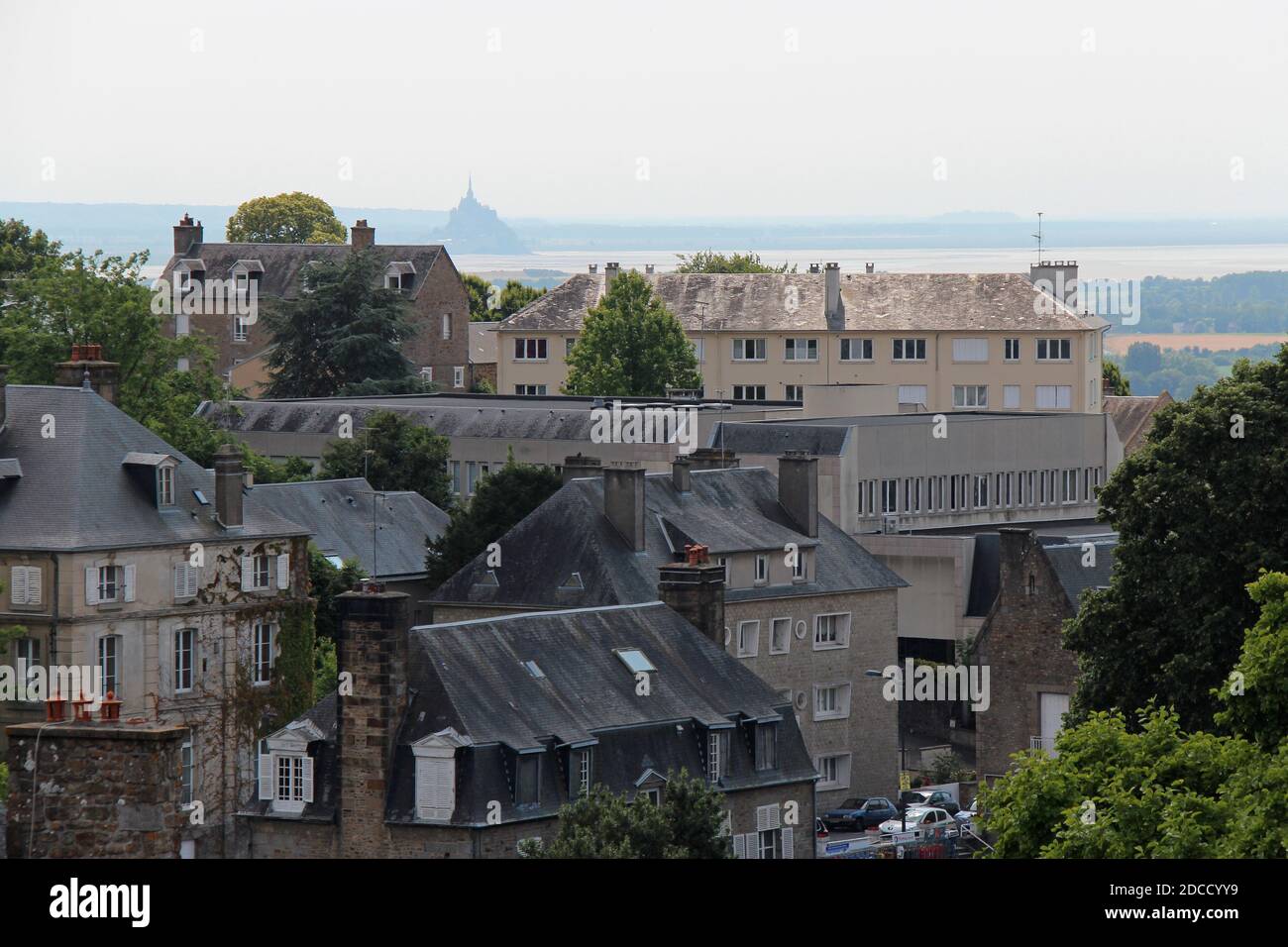 city of avranches and mont-saint-michel bay in normandy (france Stock ...