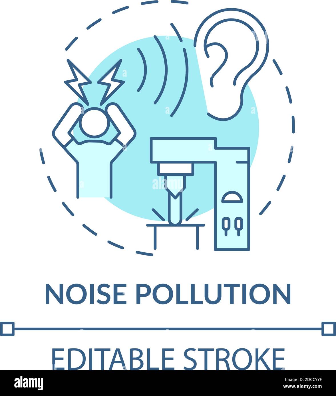 Noise pollution concept icon Stock Vector Image & Art - Alamy
