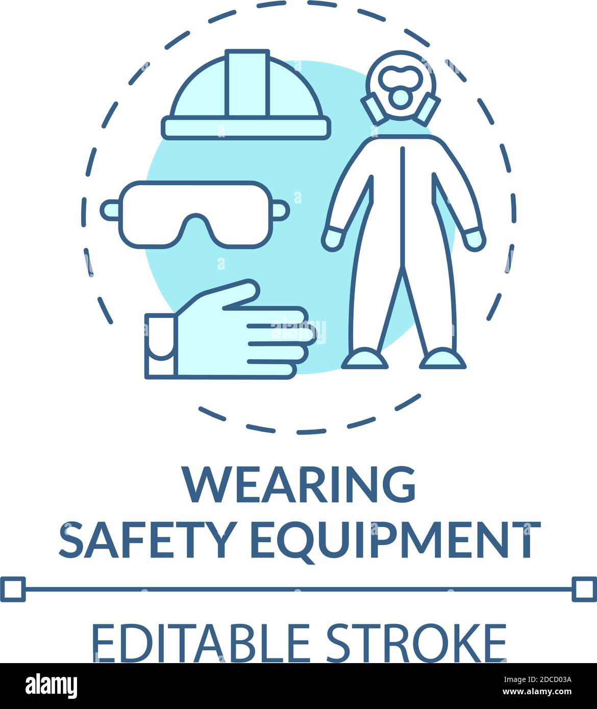 Wearing safety equipment concept icon Stock Vector Image & Art - Alamy