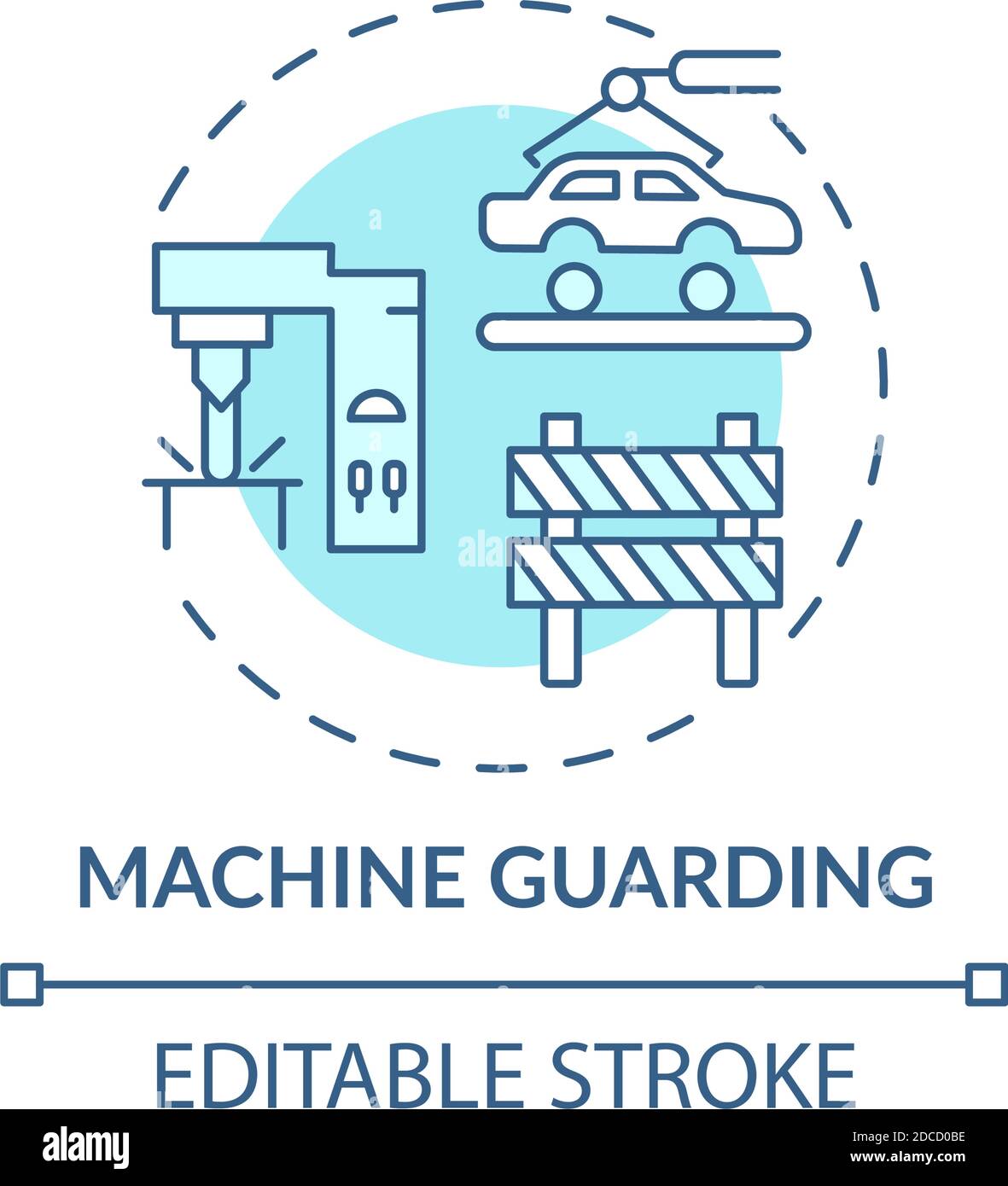 Machine guarding concept icon Stock Vector Image & Art - Alamy