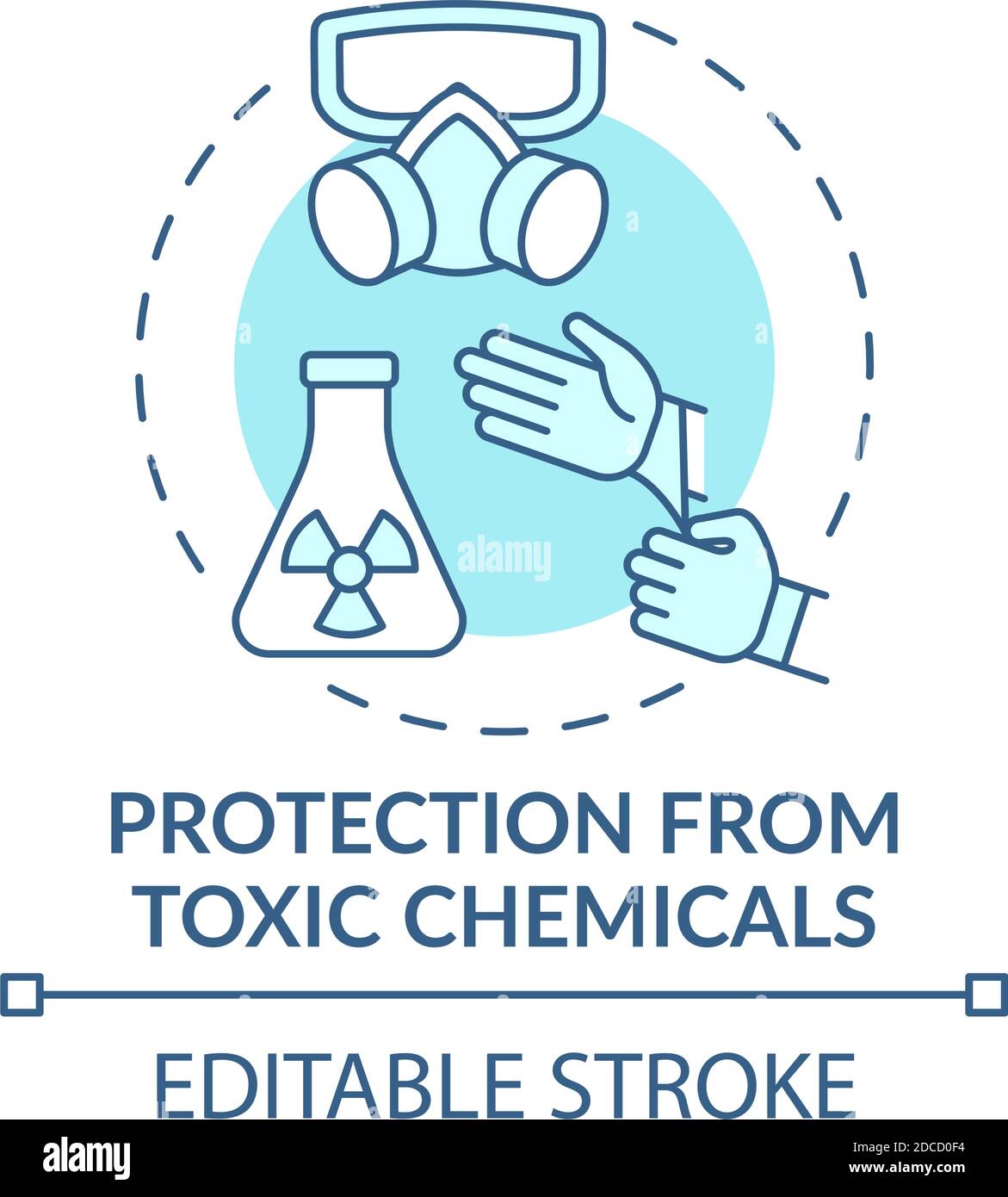 Protection from toxic chemicals concept icon Stock Vector Image & Art ...
