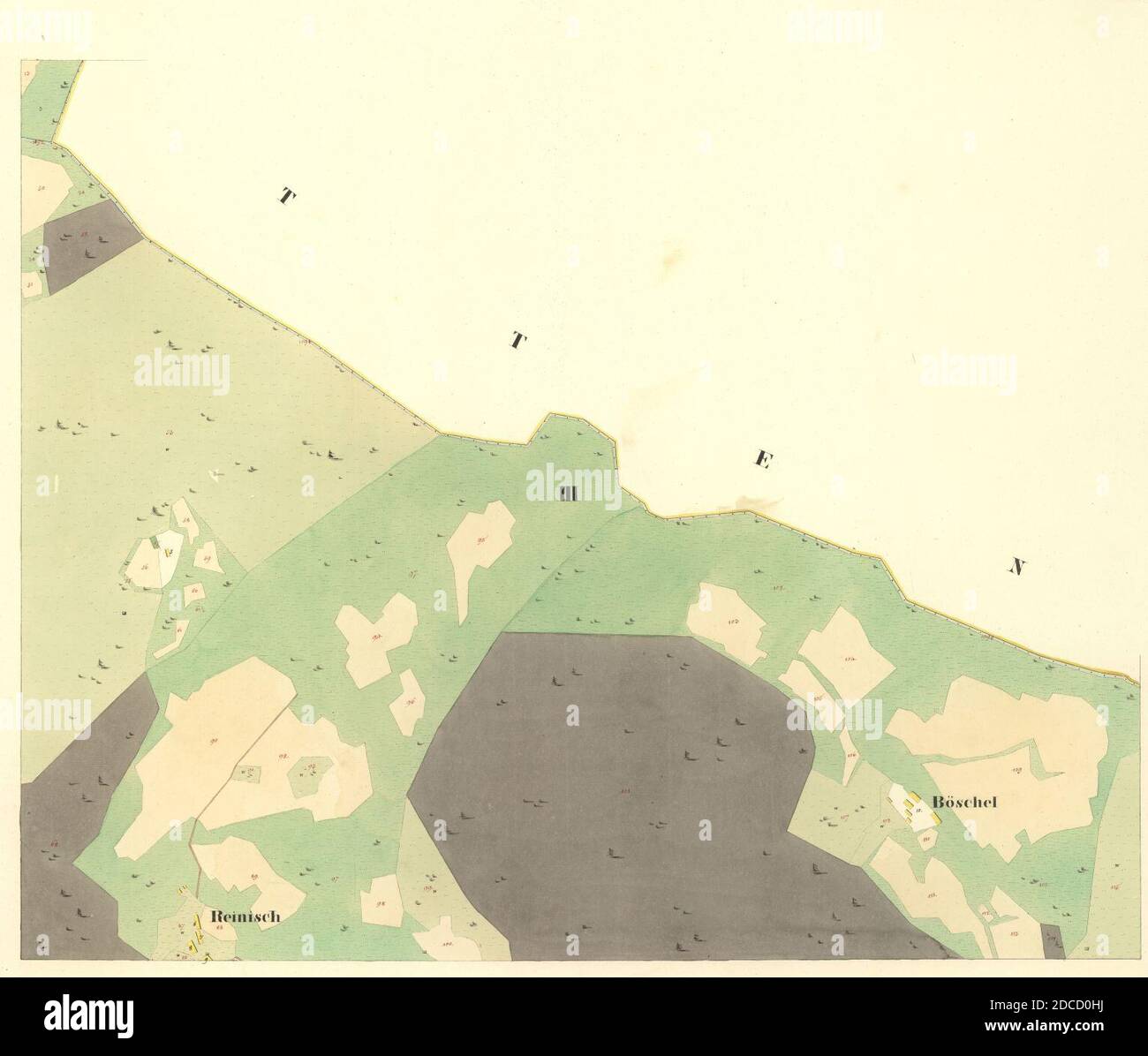 Kataster Mappenkopie Osterwitz III Stock Photo - Alamy