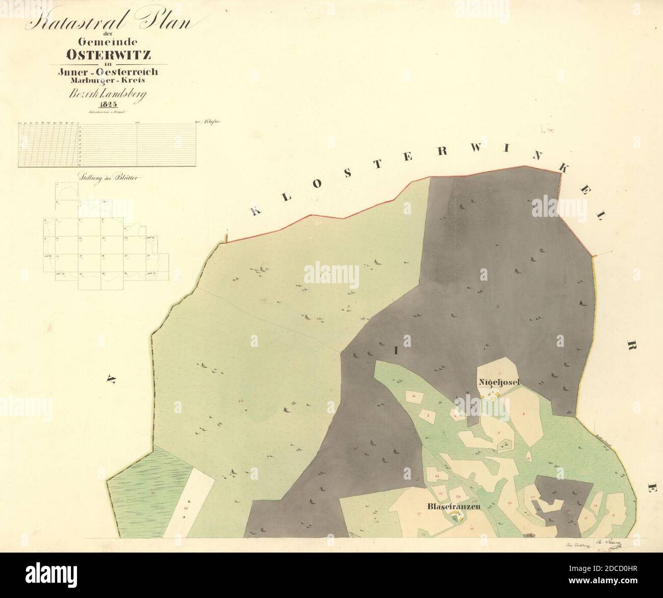 Kataster Mappenkopie Osterwitz I Stock Photo - Alamy