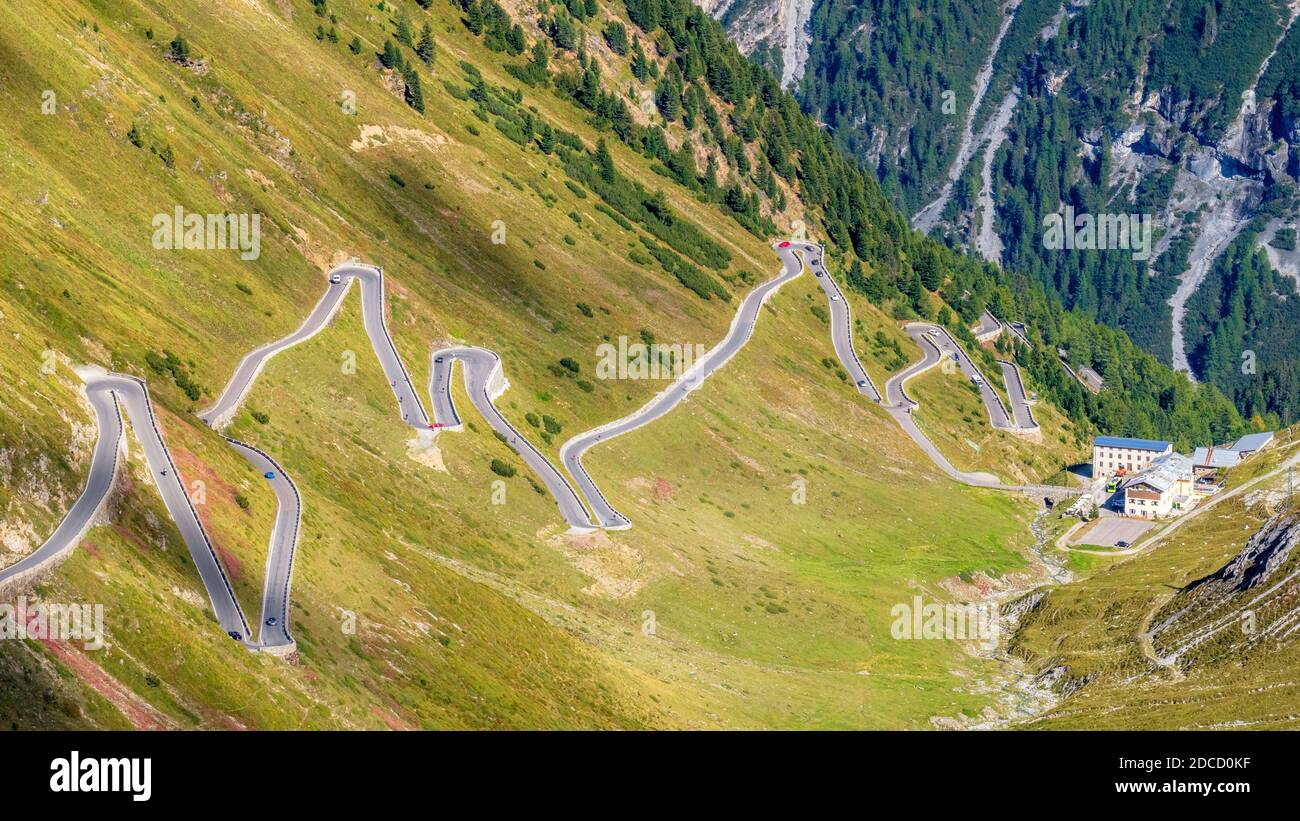 The Stelvio Pass is a mountain pass in the Ortler alps in South Tyrol ...