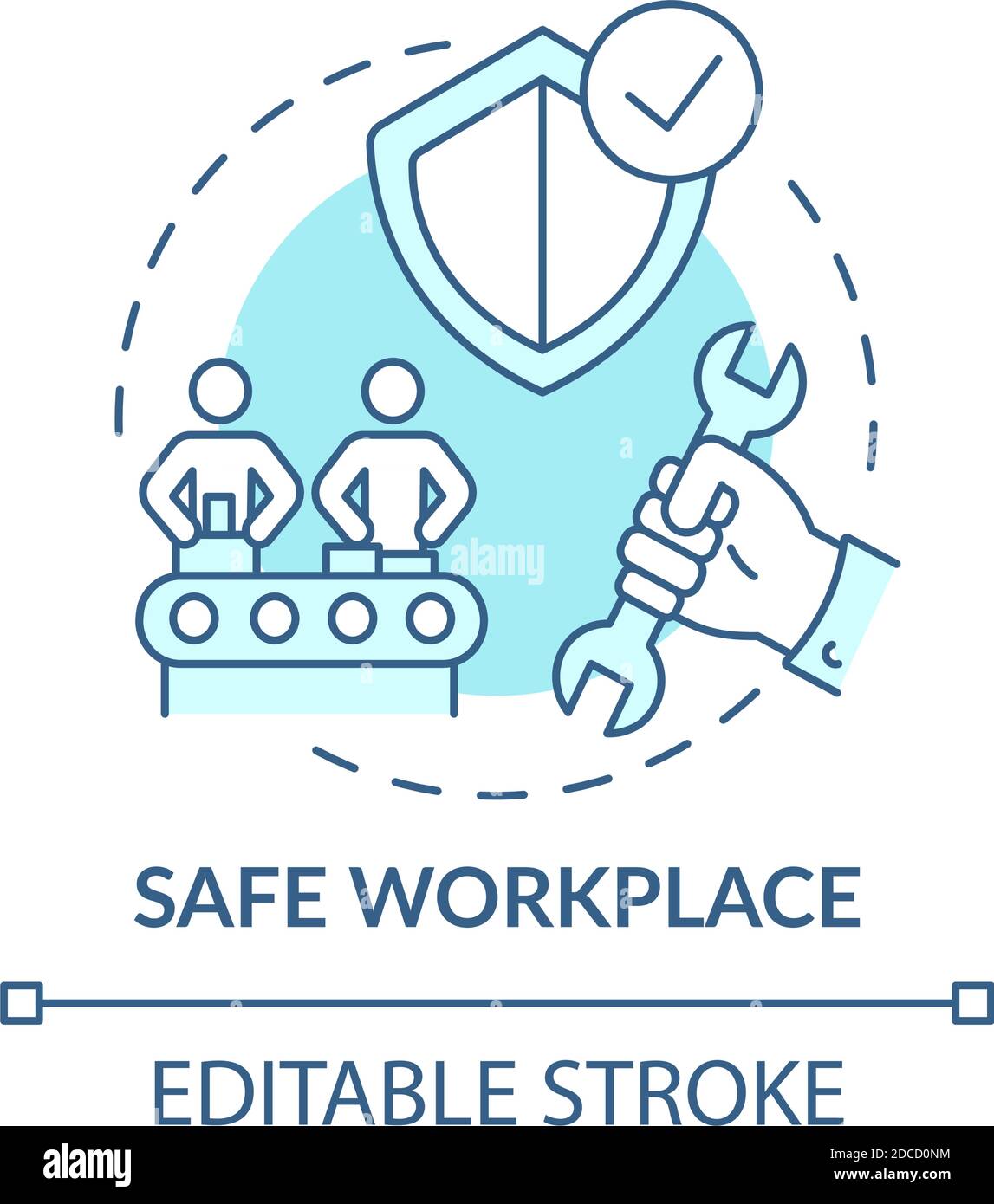 Safe workplace concept icon Stock Vector Image & Art - Alamy