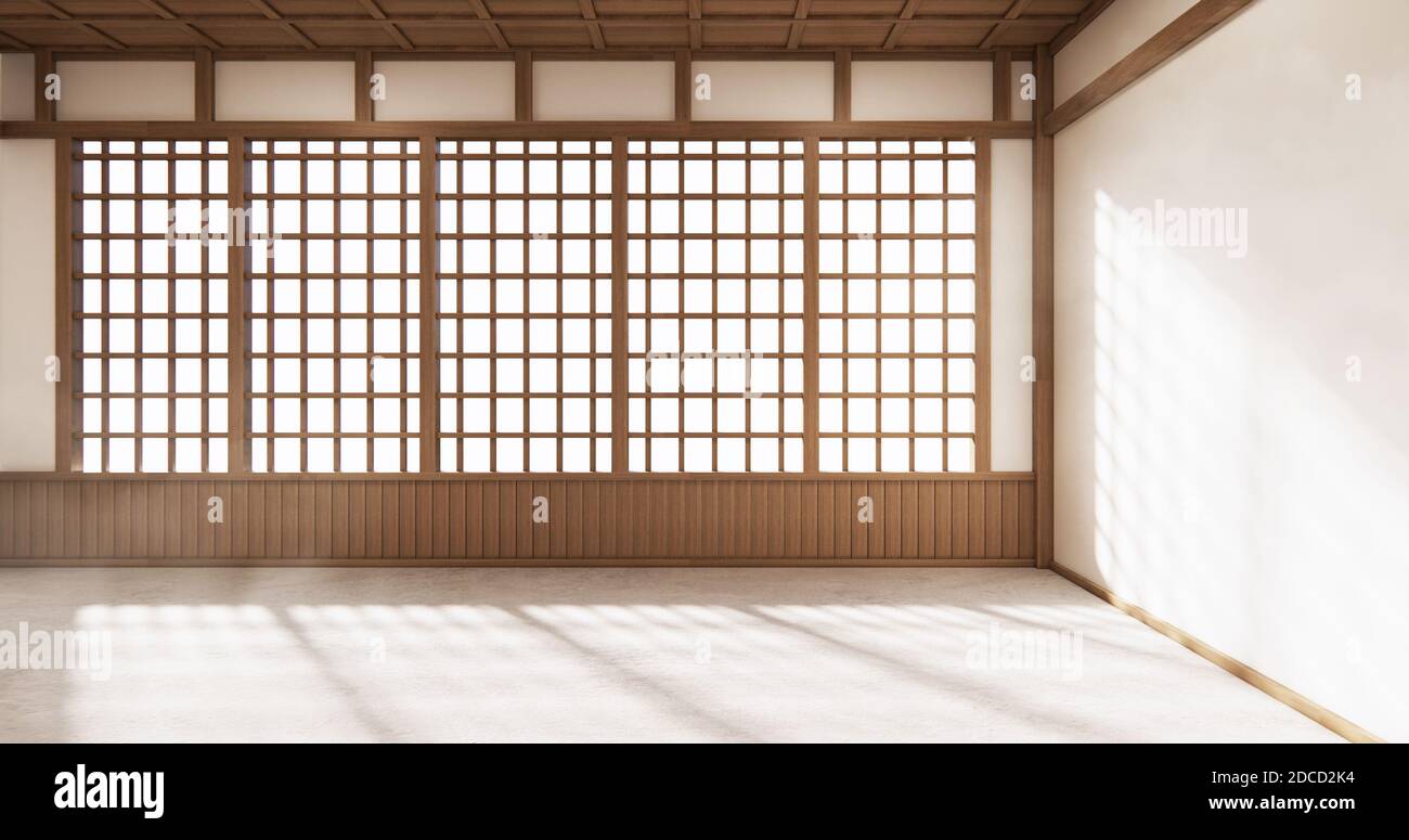indoor empty room japan style. 3D rendering Stock Photo - Alamy