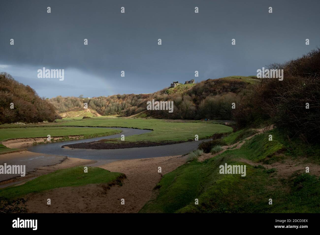 12 century Pennard Castle a Denesne Manor and Pennard Pill, three ...
