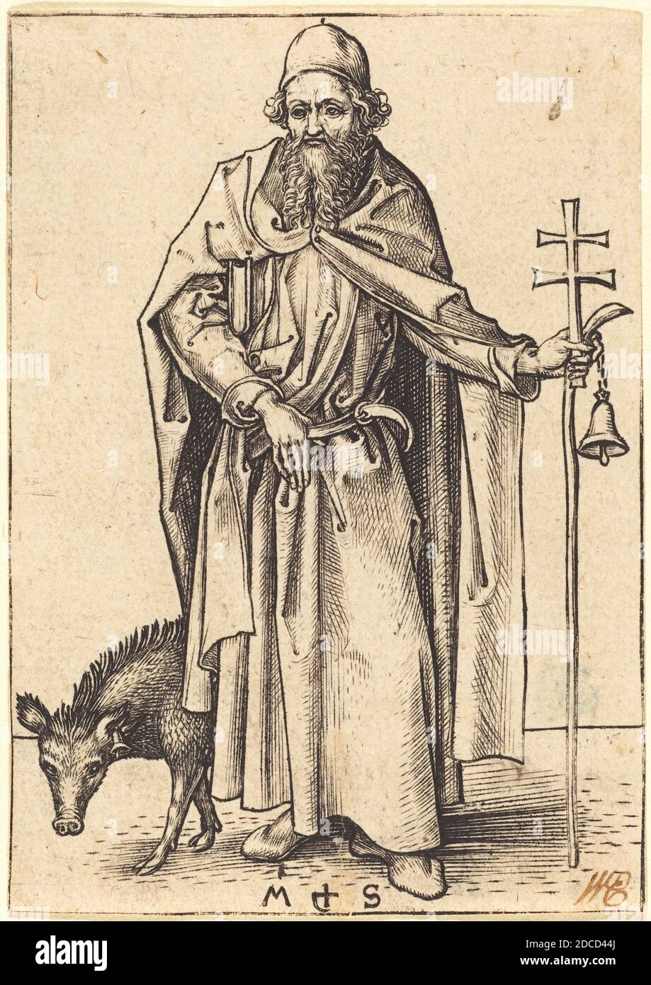 Martin Schongauer, (artist), German, c. 1450 - 1491, Saint Anthony, c ...