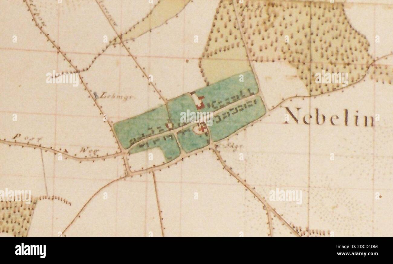 Karte von Nebelin, 1781 Stock Photo - Alamy