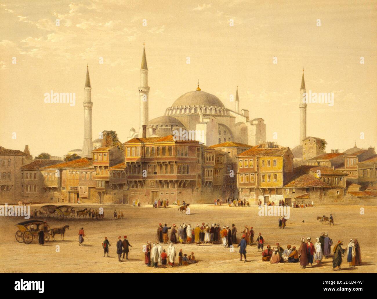 Constantinople istanbul 19th century engraving hi-res stock photography ...