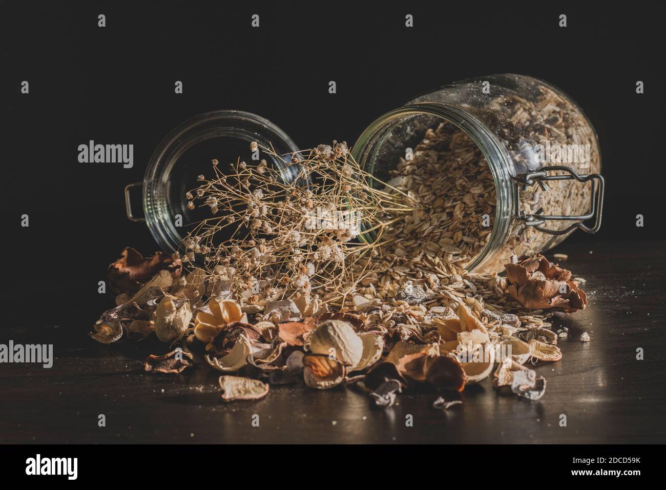 Healthy Breakfast Served in the morning with corn flakes Whole grains ...