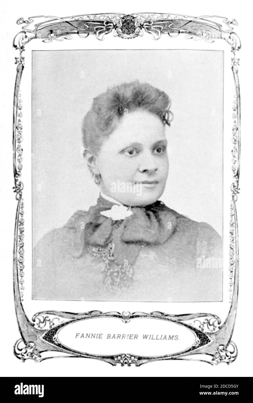 Fannie Barrier Williams, American Educator and Activist Stock Photo - Alamy