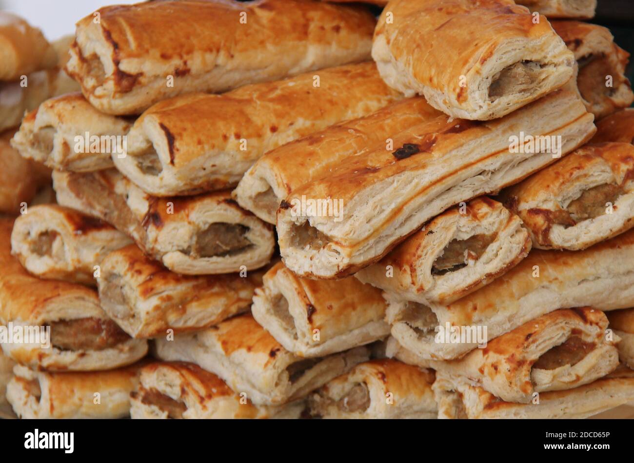 Baked sausage rolls hi-res stock photography and images - Alamy