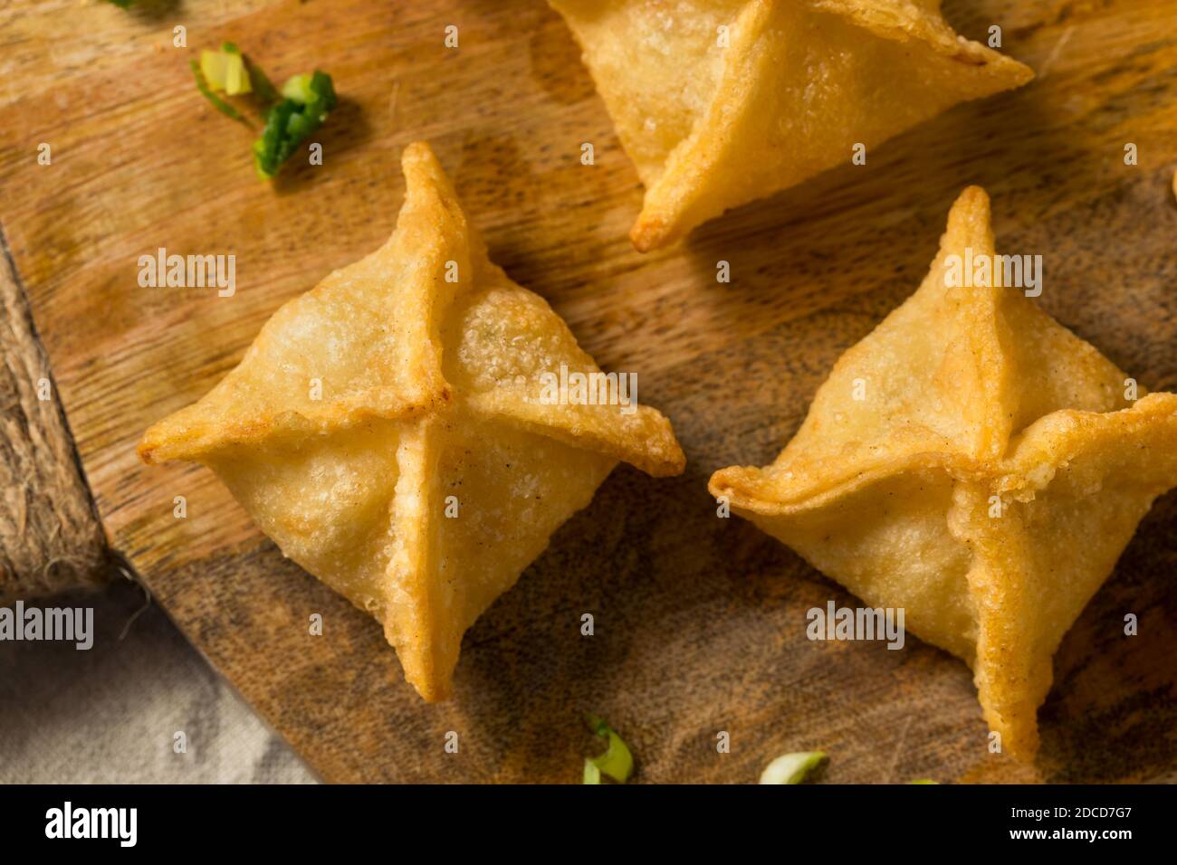 Homemade Fried Crab Rangoon Wontons with Dipping Sauce Stock Photo - Alamy