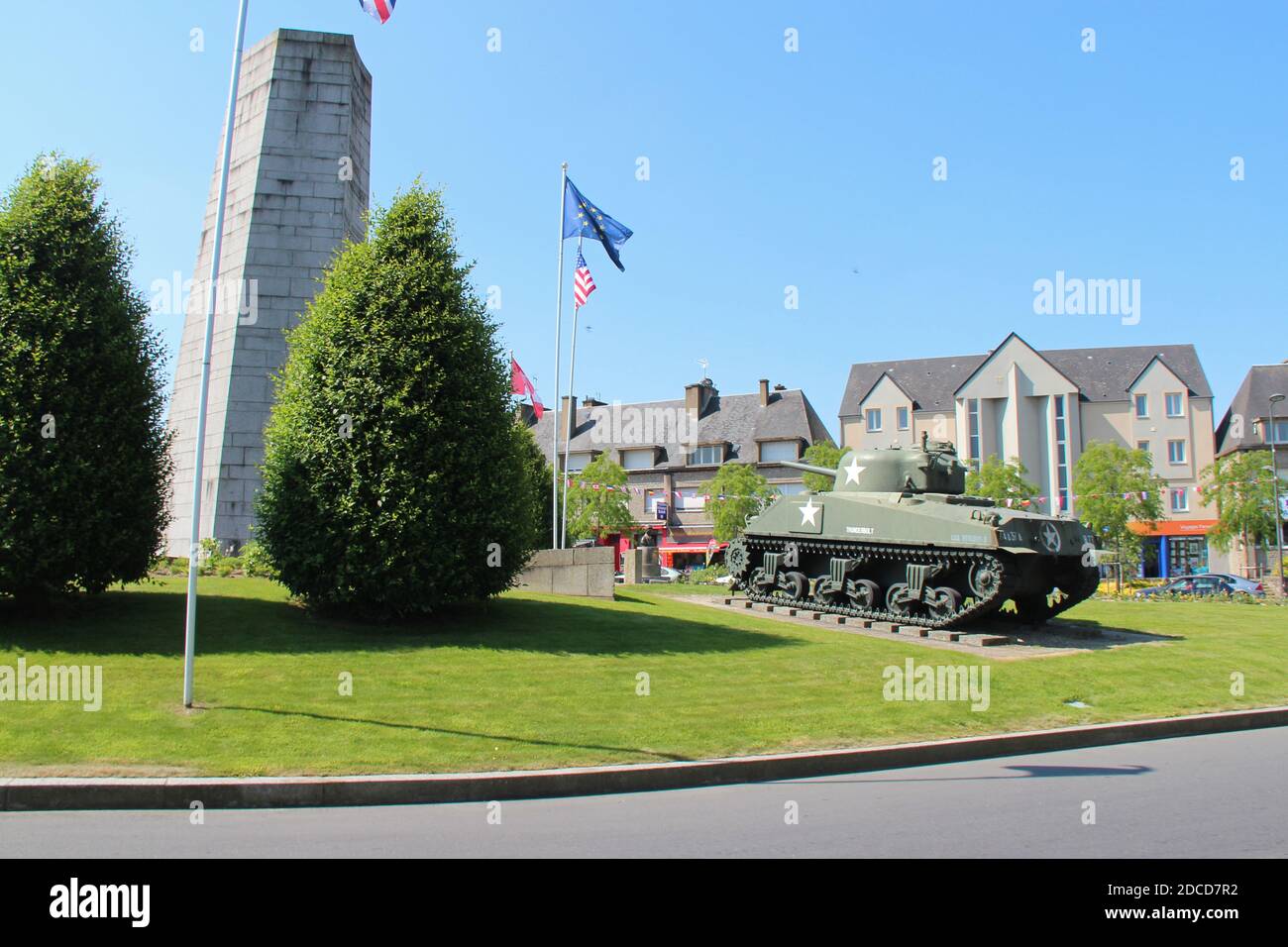 patton square in avranches in normandy (france Stock Photo - Alamy