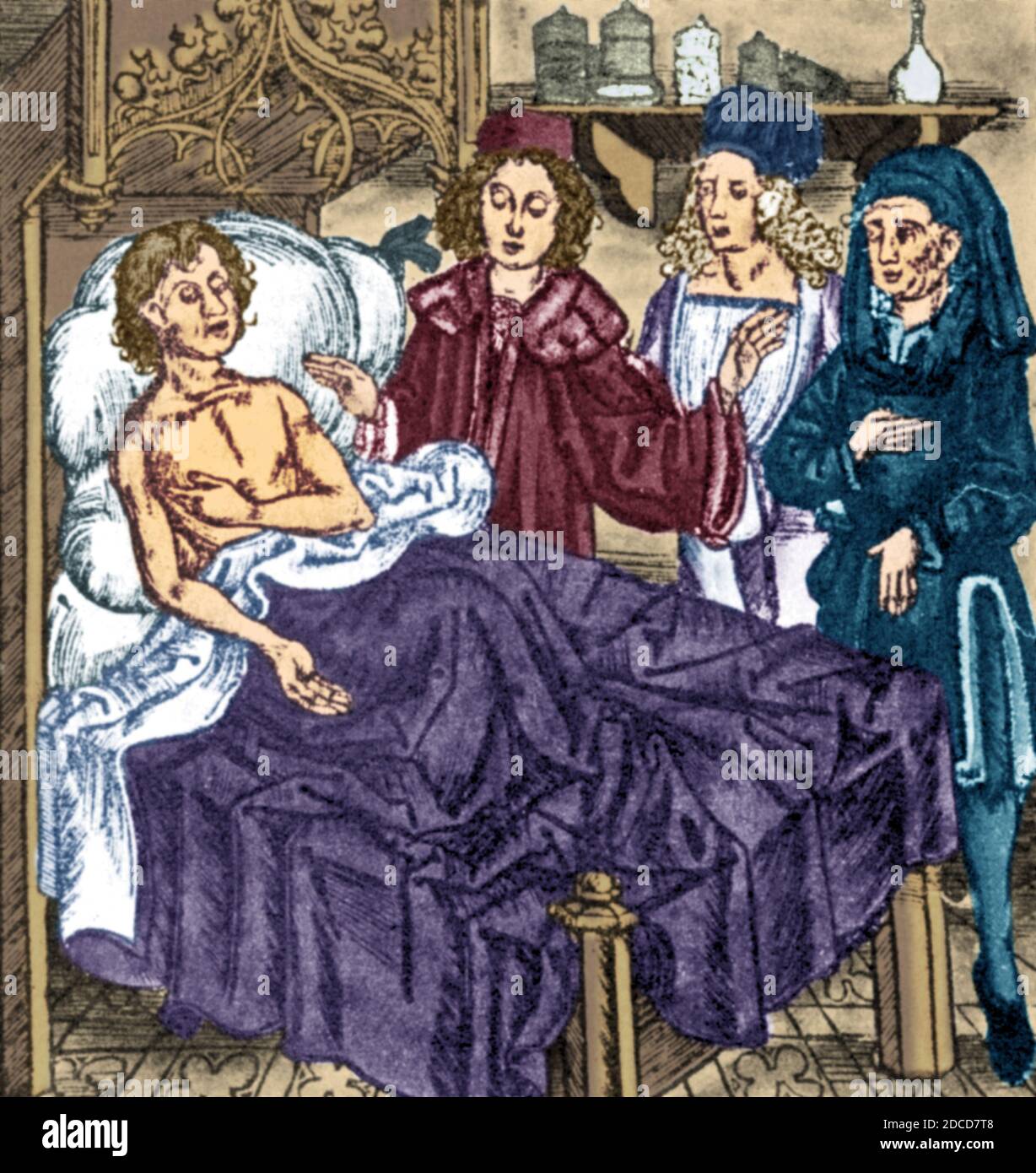 Plague Victim and Doctors Stock Photo - Alamy