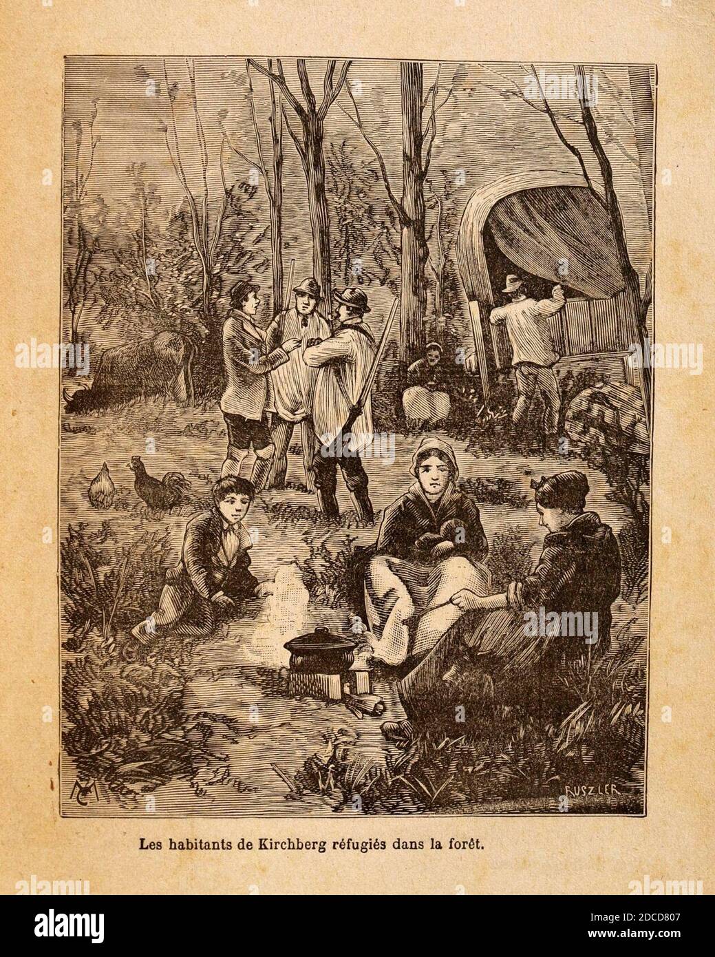 Kirchberg-FR-67-exode civil 1870 Stock Photo - Alamy