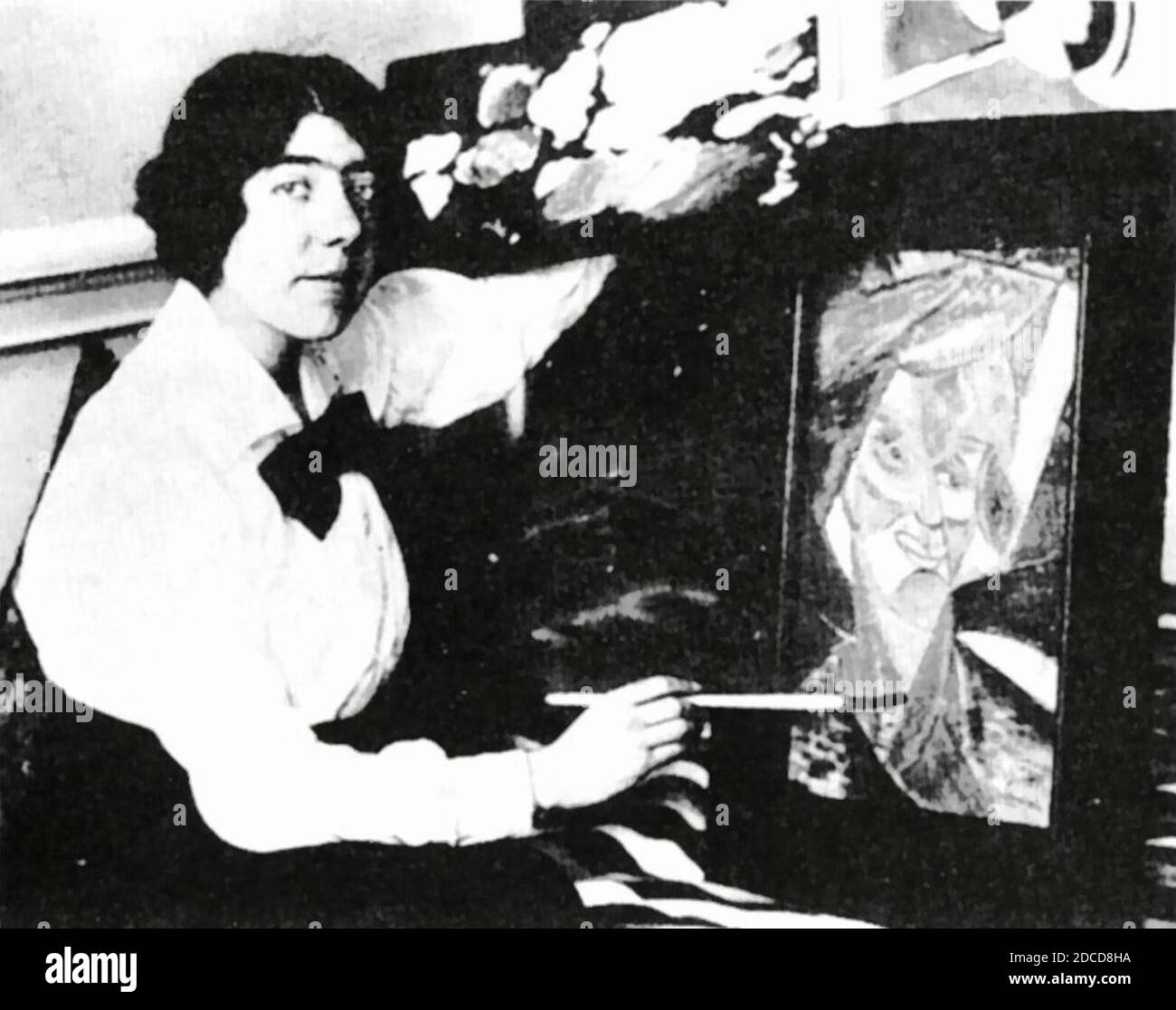 Kate Lechmere with Buntem Vogel, Rebel Art Centre, 1914 Stock Photo - Alamy