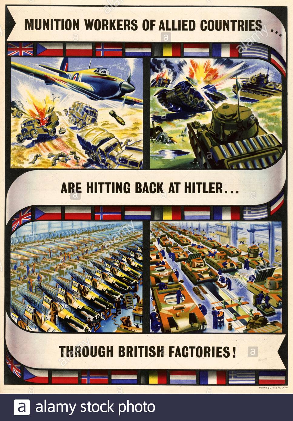 British World War 2 Public Information Propaganda poster Stock Photo ...
