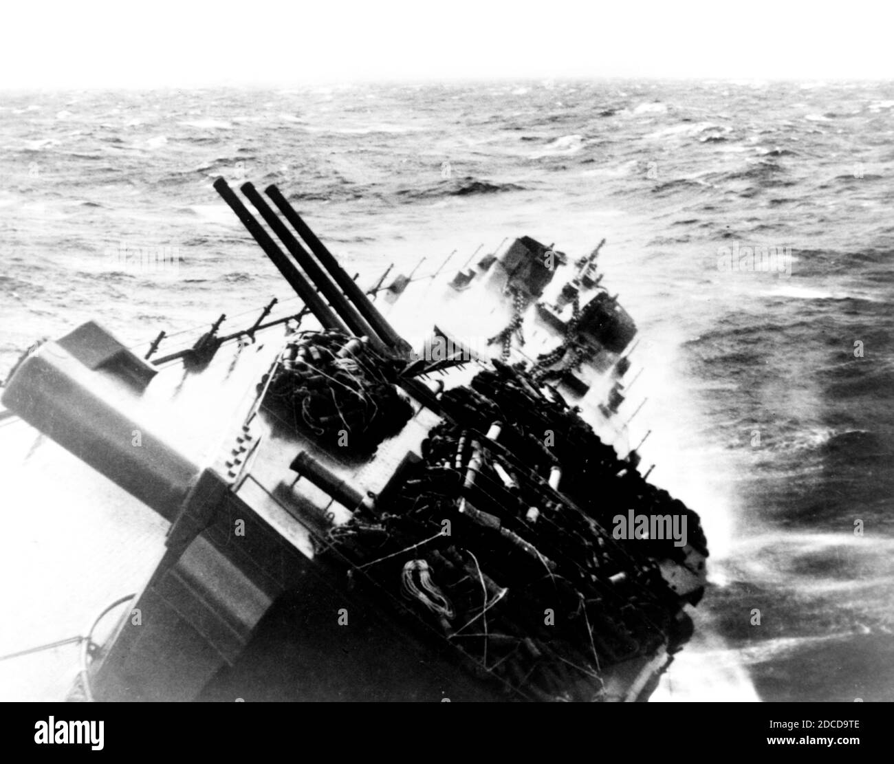 WWII, Typhoon Cobra, USS Santa Fe, 1944 Stock Photo - Alamy