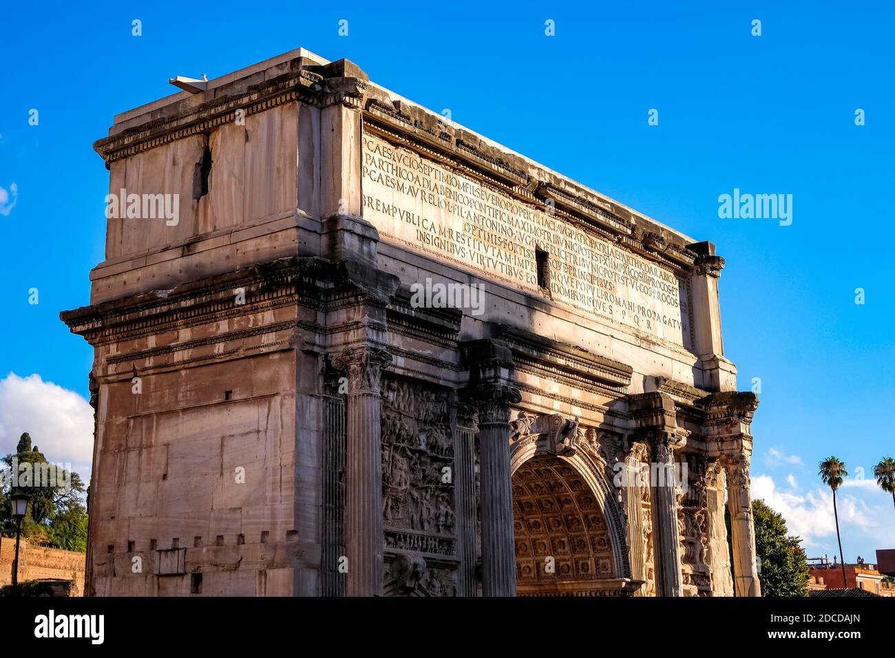 Arch of Septimius Severus - white marble triumphal arch - Rome, Italy ...
