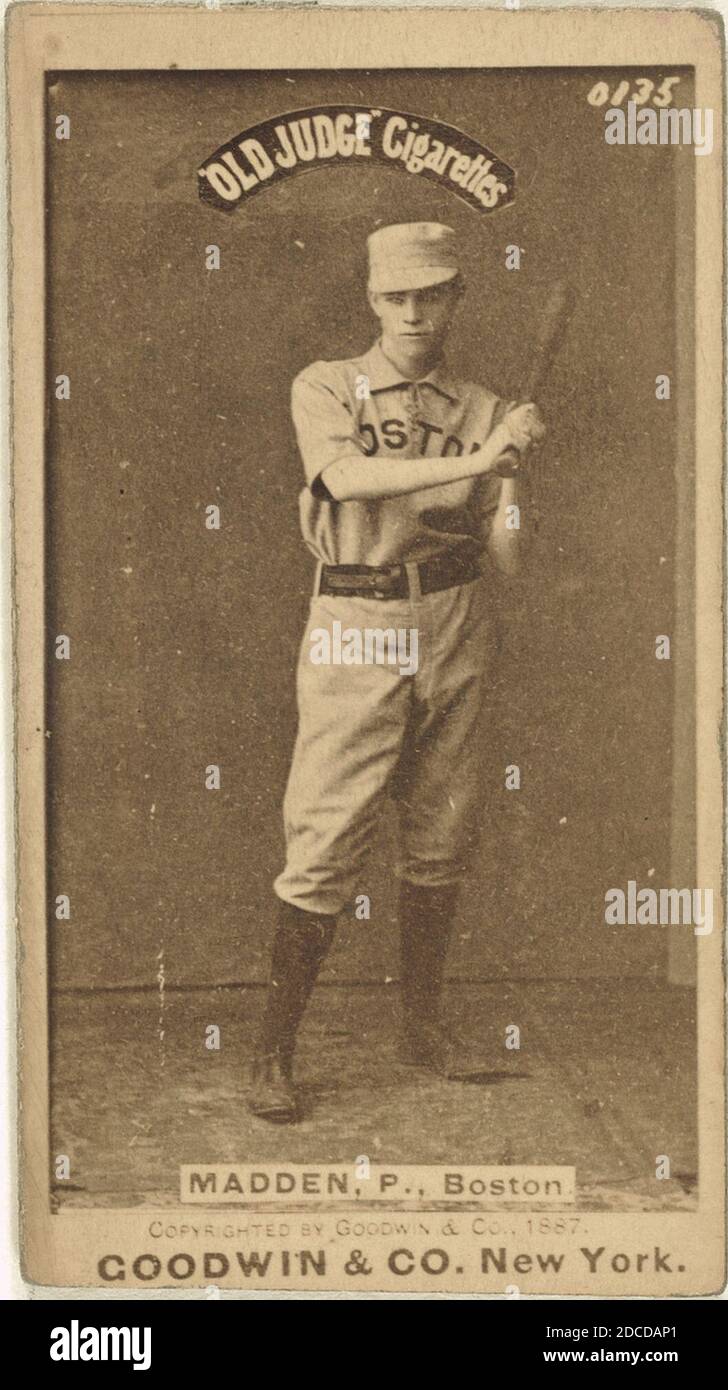 Kid Madden, Boston Beaneaters, baseball card portrait Stock Photo - Alamy