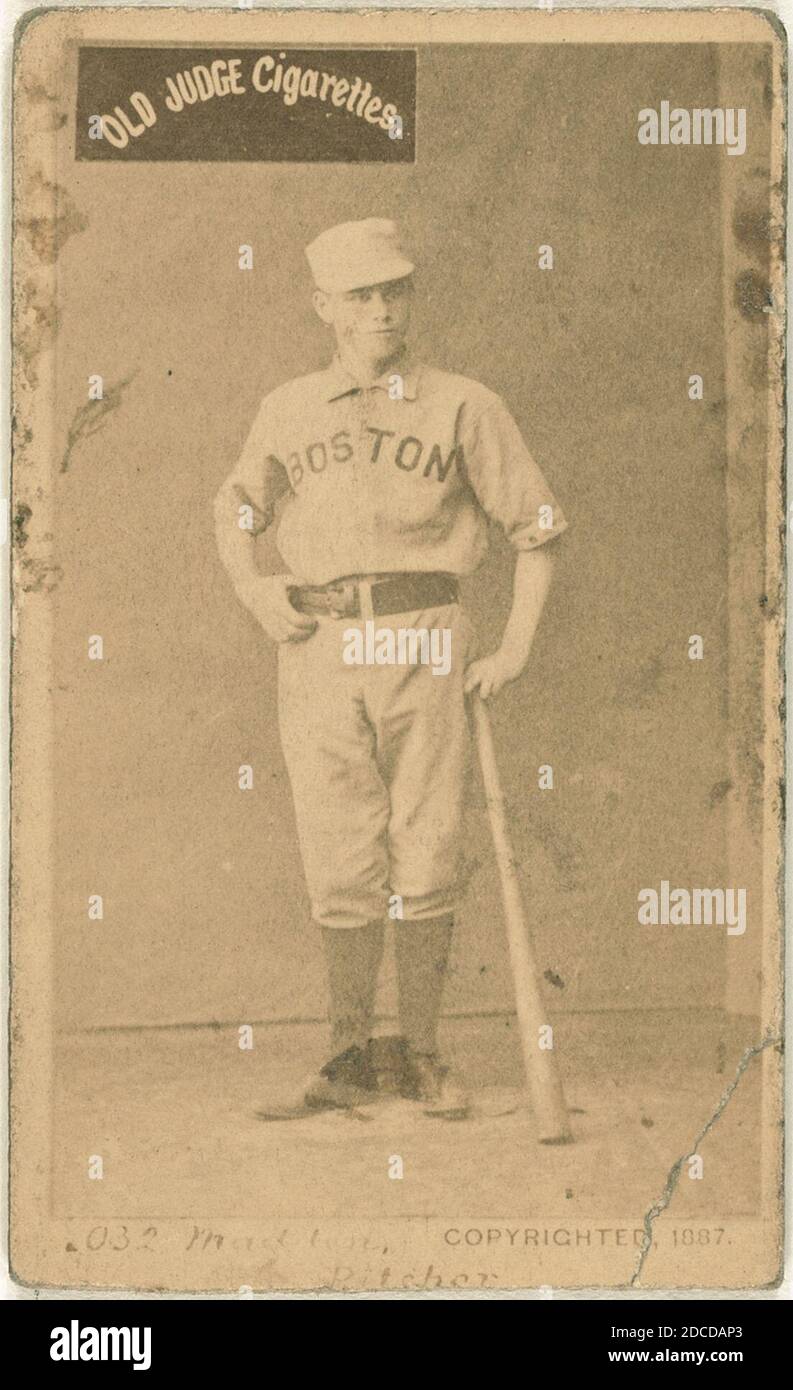 Kid Madden, Boston Beaneaters, baseball card portrait Stock Photo - Alamy