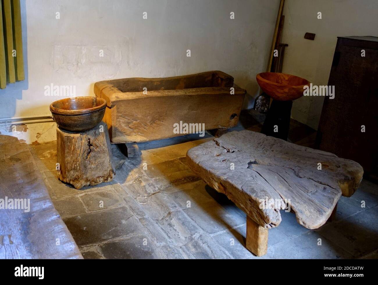 Kitchens, Haddon Hall - Bakewell, Derbyshire, England Stock Photo - Alamy