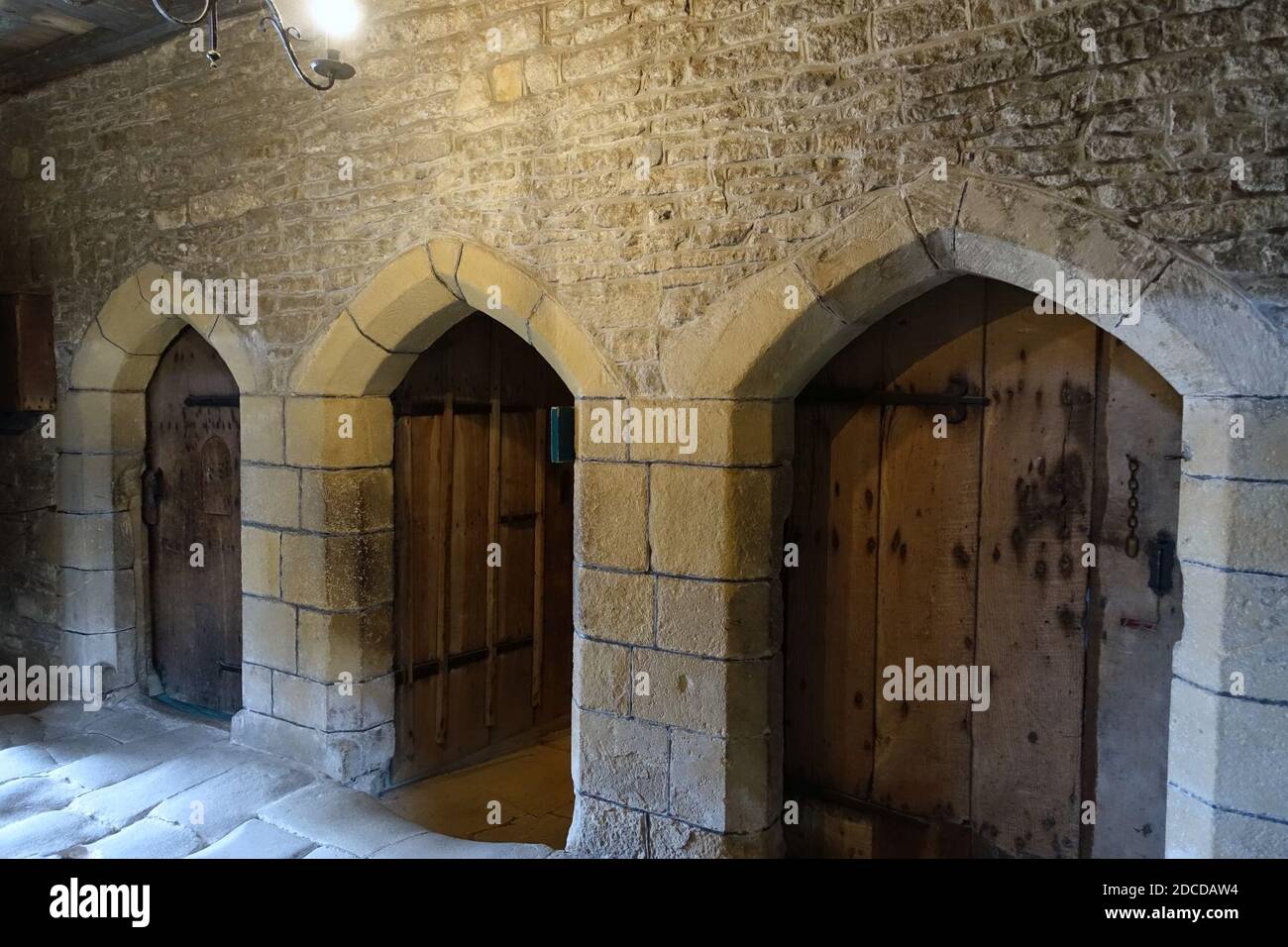 Kitchen entryway, Haddon Hall - Bakewell, Derbyshire, England Stock ...